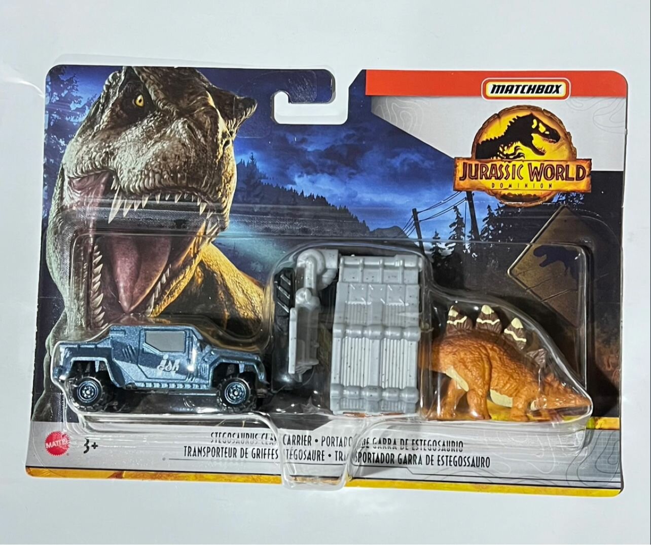Машинка Matchbox Jurassic b World Dinosaur Transport series set of Tyrannosaurus Rex Stegosaurus alloy car toys