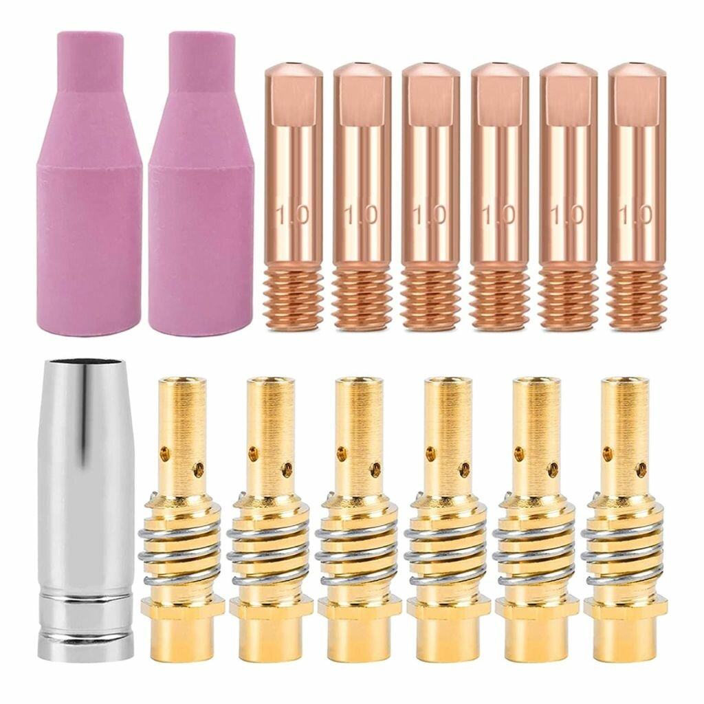 15 шт. Аксессуары для сварочной горелки сопла контактные наконечники подходят для сварщика 1 мм адаптер
