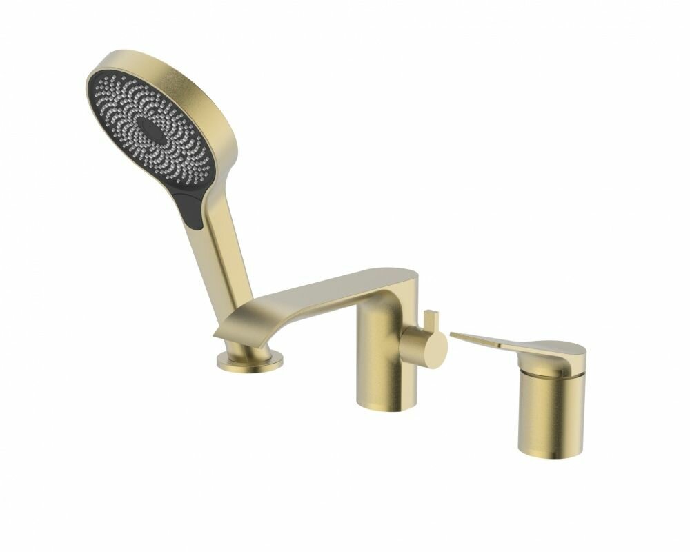 Смеситель на борт ванны водопад ViEiR V343532-S Матовое золото