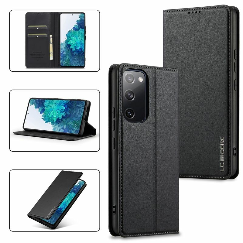 LCIMEEKE Премиум-класса Кожаный Чехол Для Samsung Galaxy S20 FE (Самсунг Галакси С20 ФЕ), Защитный Флип-чехол