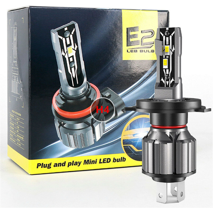 LED мотофара H4 9003 Hb2 | Canbus без ошибок | Hi/Lo свет | 1 шт.