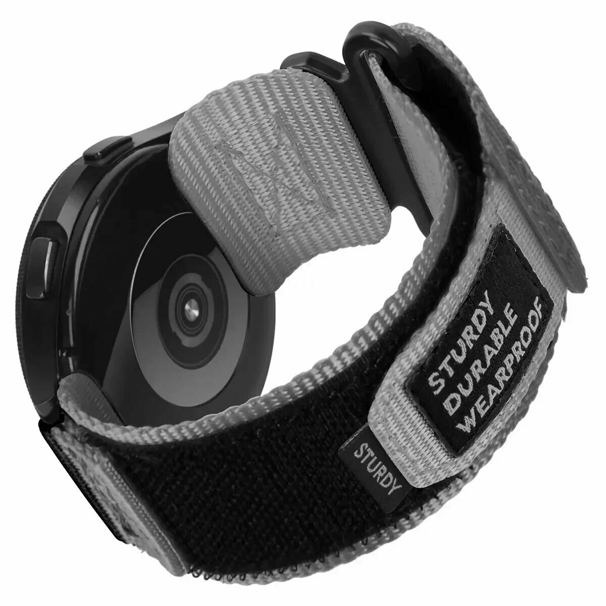 Серый нейлоновый ремешок Wearproof для Samsung Galaxy Watch 5 Pro 20mm