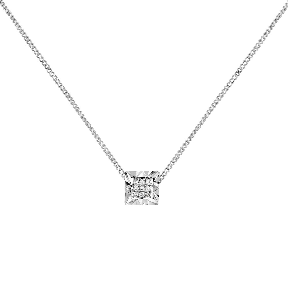 Колье, белое золото, 585 проба, бриллиант