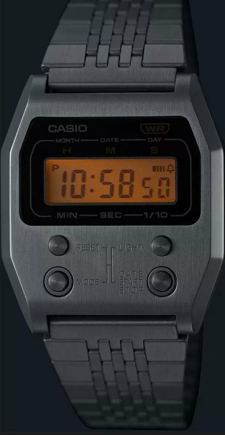 Наручные часы CASIO Vintage, серебряный/черный — фото 1