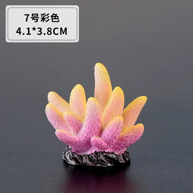 Искусственный коралл для аквариума, розовый, No. 7 Color, 4.1*3.8CM