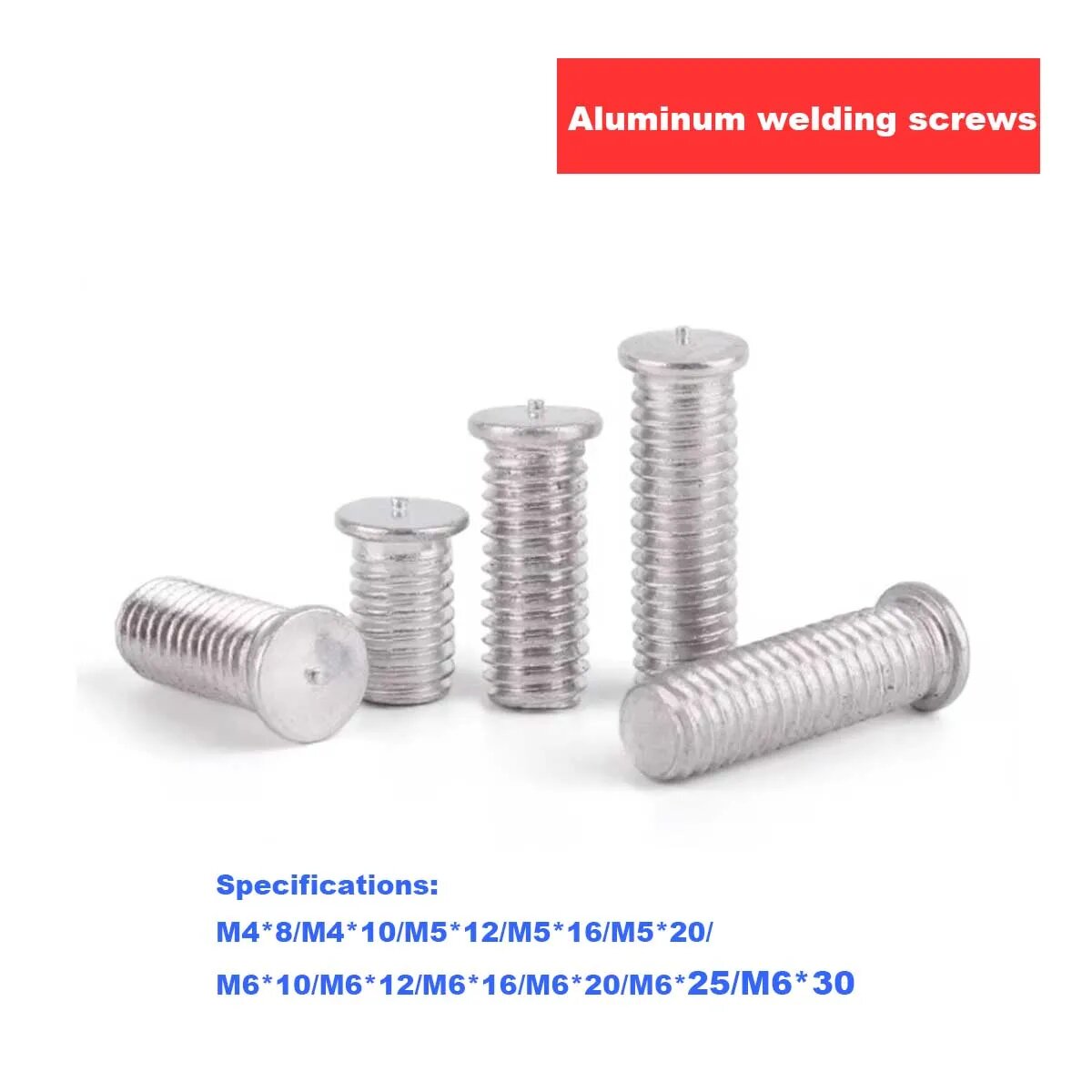 Алюминиевые сварочные винты M4M5M6 100pcs M5X16