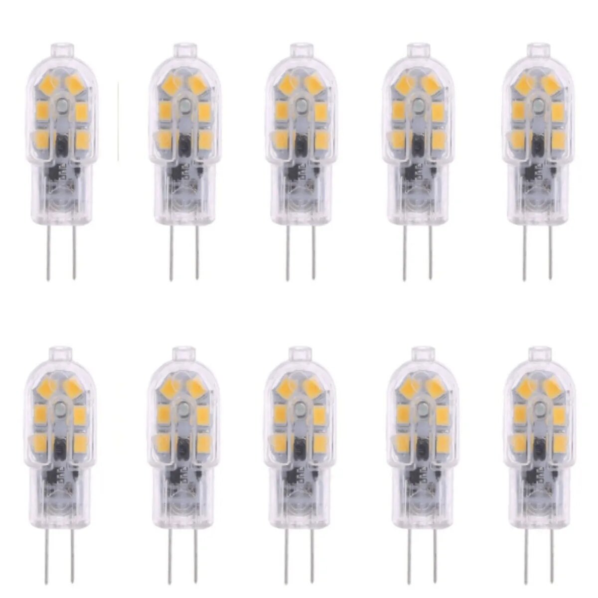 Светодиодные лампочки THEBSE G4 G9 E14 3Вт 12В/220В Cold white, Прозрачный, Transparent