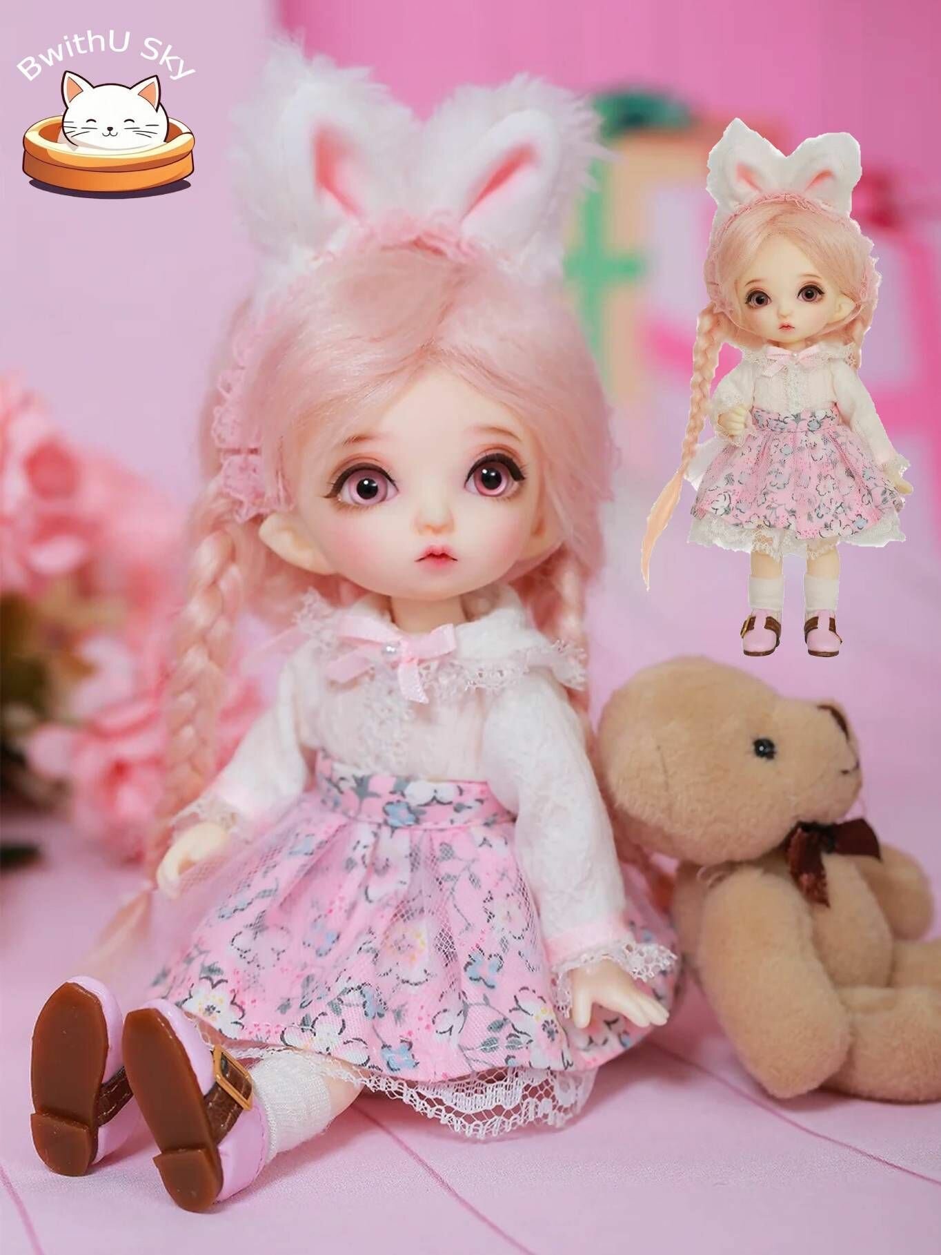 BwithU Robb Fairyland bjd 1/8 BJD симпатичная мини-карманная кукла