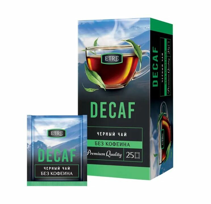 ETRE Черный чай Decaf, Без кофеина, 45 г
