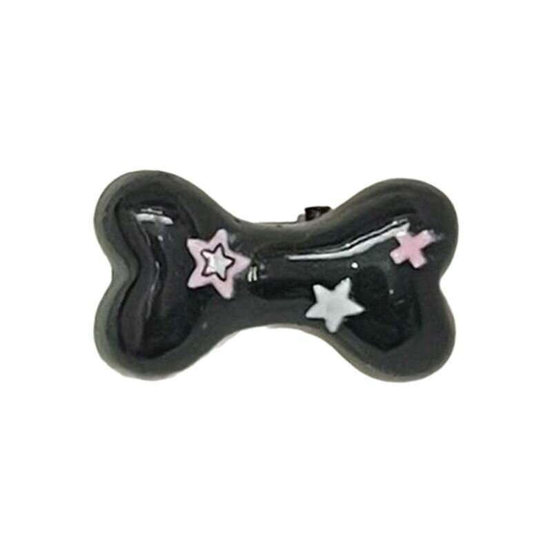 Женские пластиковые заколки для волос Y2K E-girl в стиле Харадзюку, милые кошачьи головы, костяное сердце, мини-заколка из кожи аллигатора, мультяшные