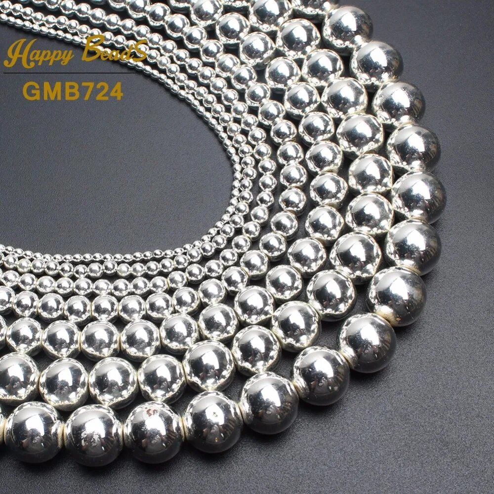 Гематитовые бусины GMB724 2/3/4/6/8/10/12 мм 3mm 110pcs beads