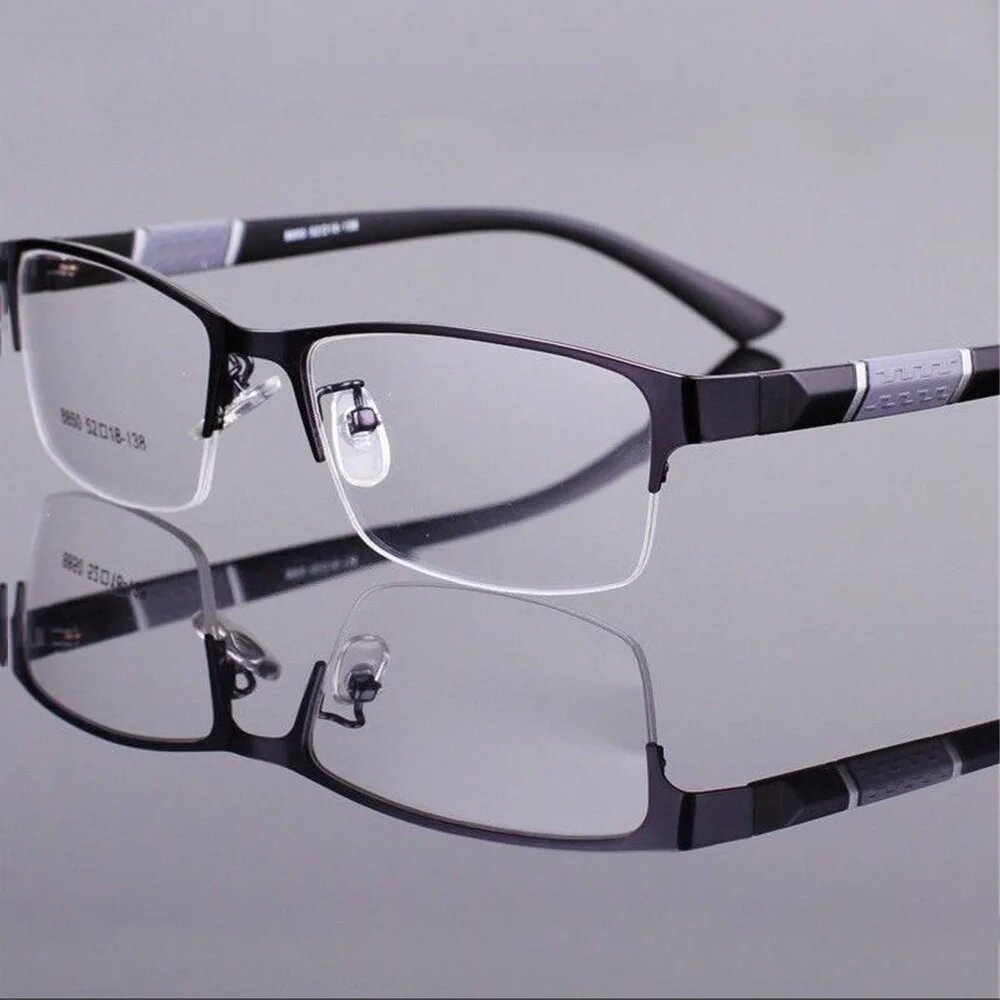 MOONBIFFY Полурамка очки для близорукости с защитой от синего света