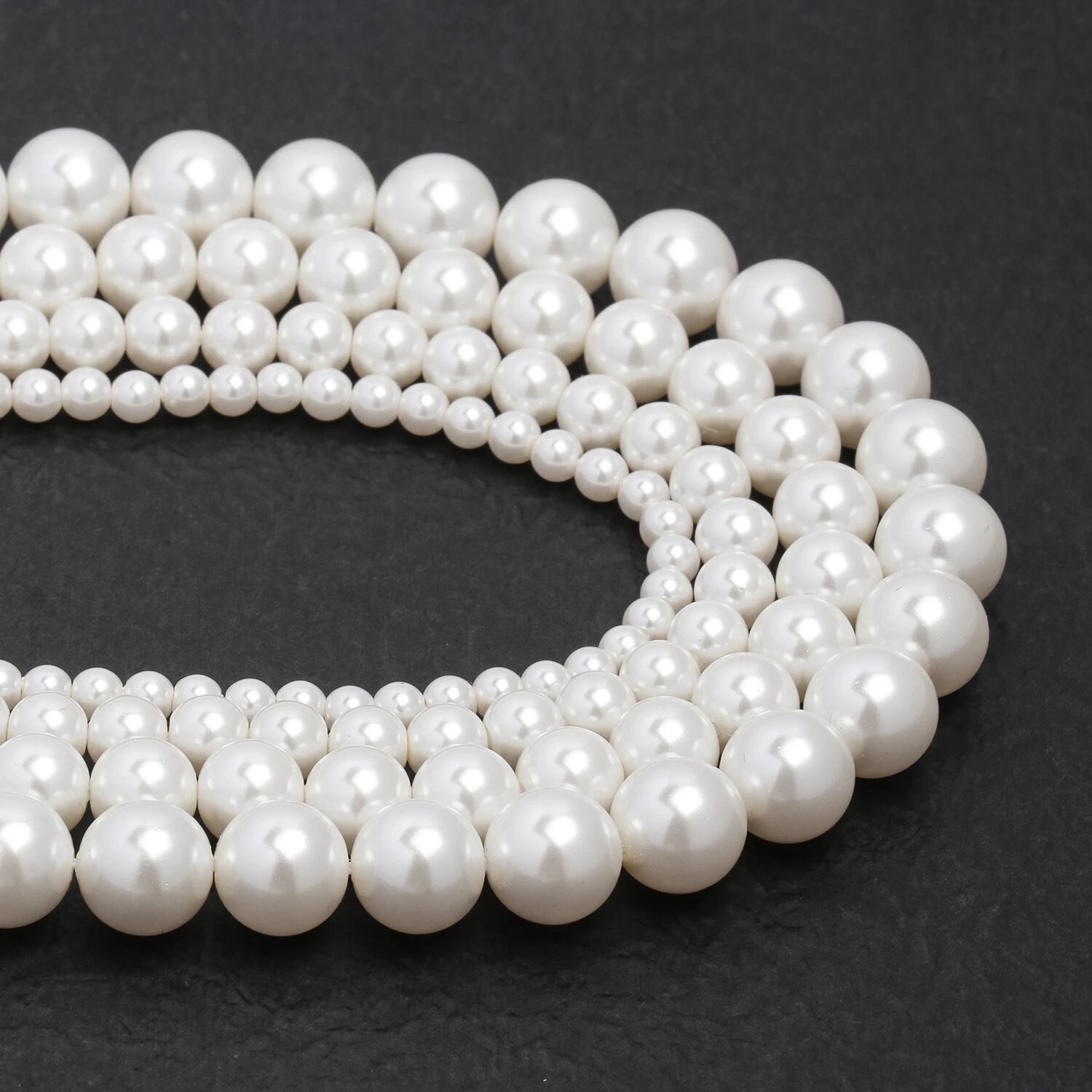 Стеклянные бусины imitation pearls GMB724 4-10 мм 10mm 35pcs beads