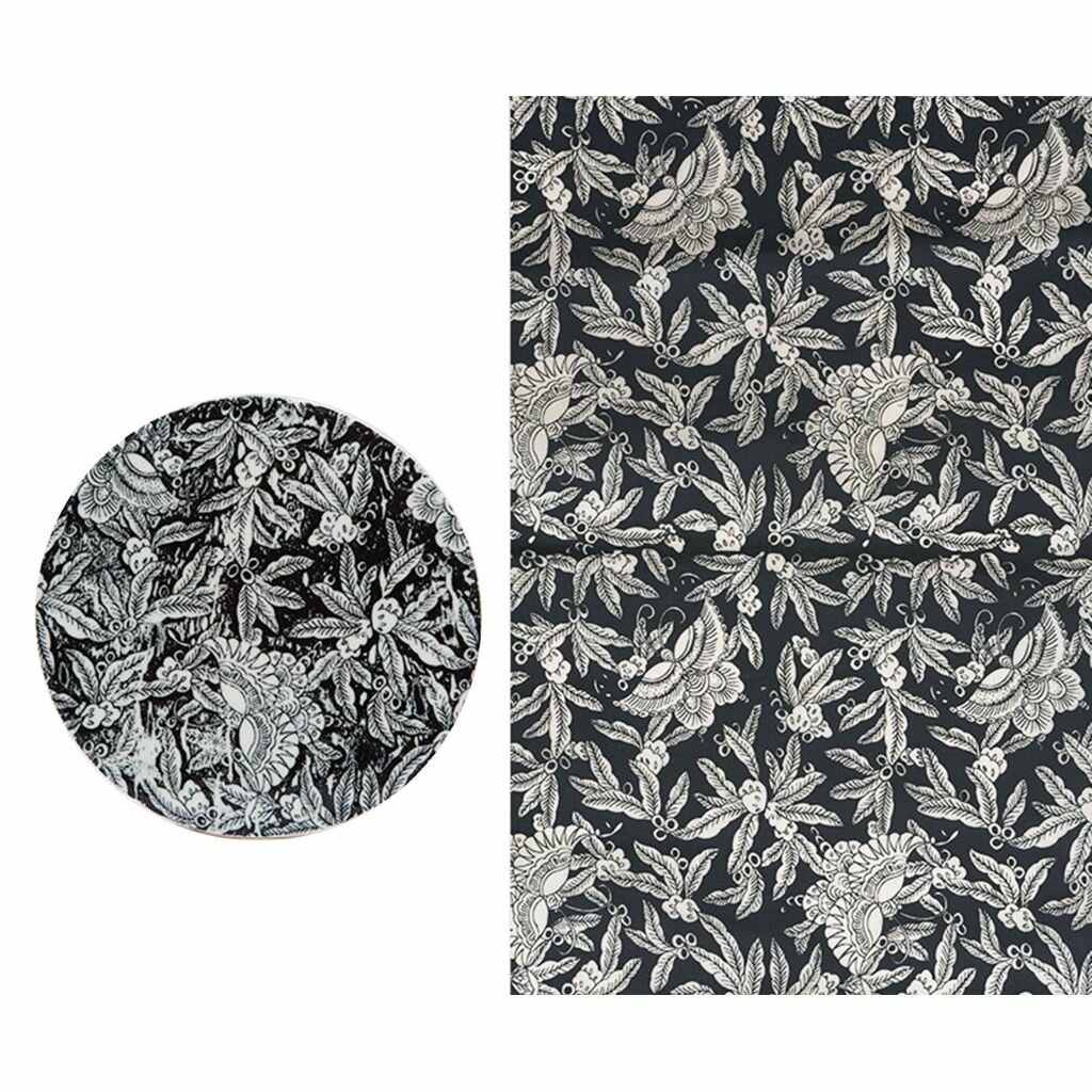 (1 лист) Черная керамическая обычная бумага для печати-Водные бабочки 10