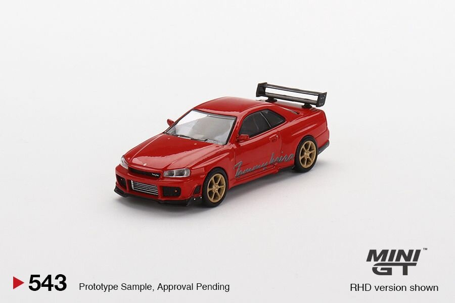 Машинка коллекционная MINI GT 1:64 Nissan Skyline Tommykaira R RZ Edition Red RHD 543