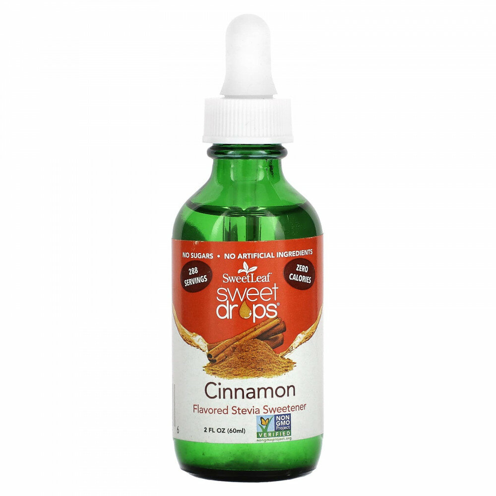 SweetLeaf Stevia, Sweet Drops, корица, 60 мл (2 жидк. Унции)