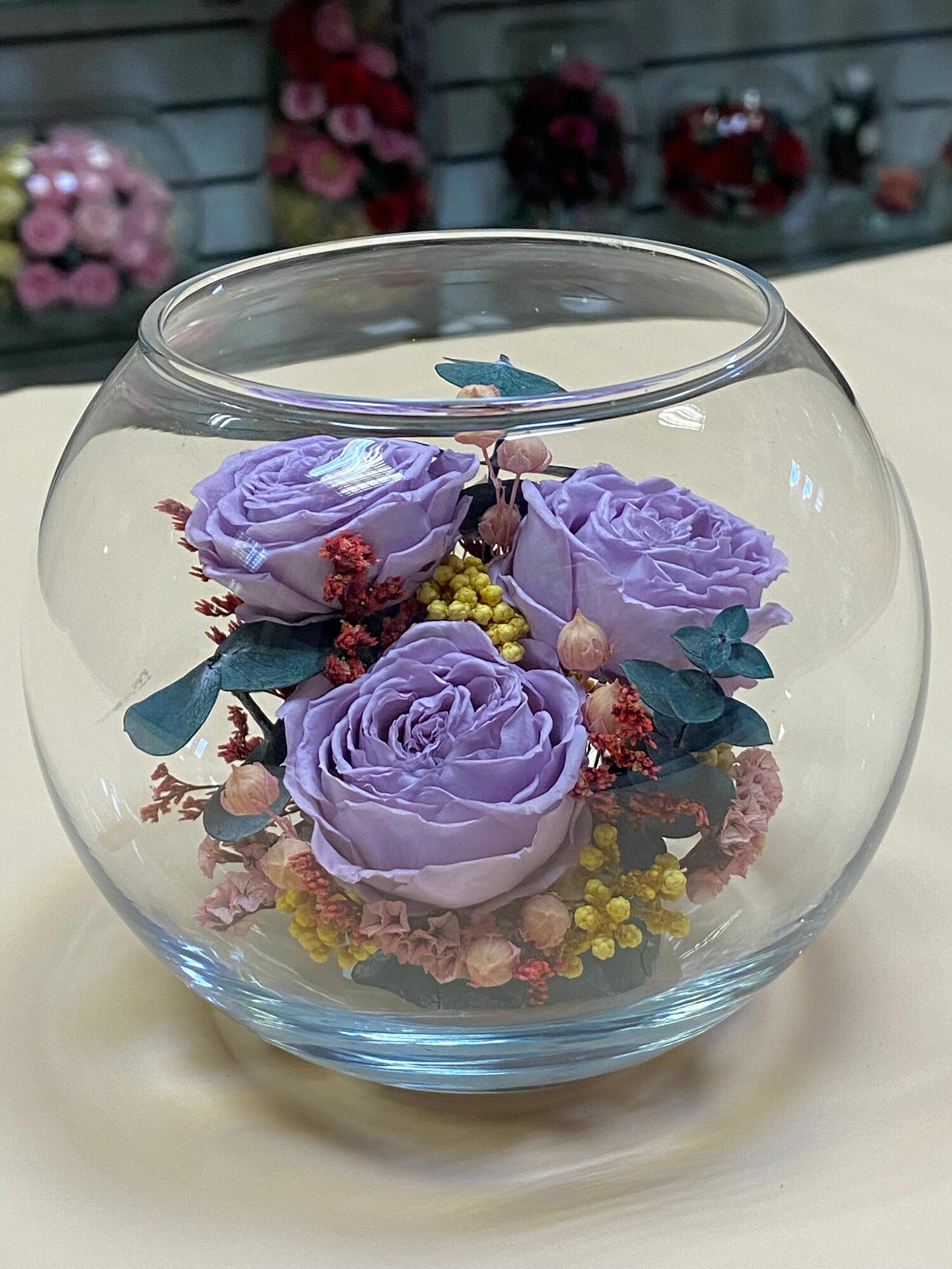 Натуральные пионы в стекле, вакуум*