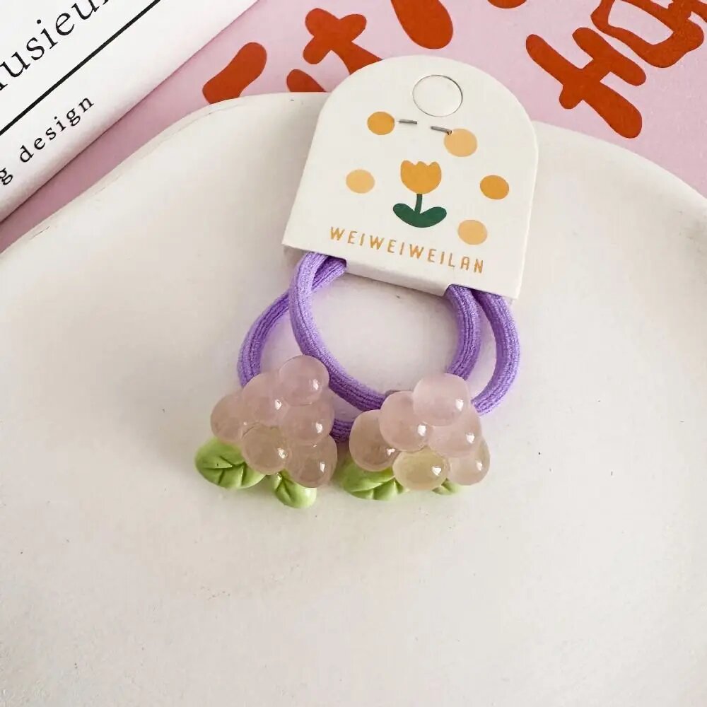 Резинки для волос Grape, сиреневые