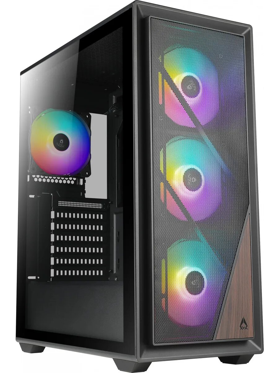 Корпус azza Forest черный без БП ATX 4x120mm 4x140mm 2xUSB3.0