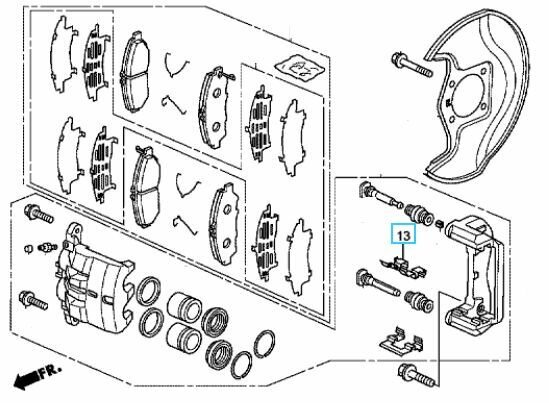 Пластина фиксатор тормозной колодки (Оригинал)