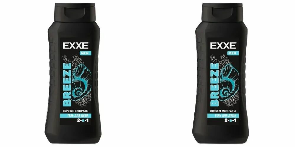 EXXE MEN Мужской гель для душа 2в1 "Морские минералы" BREEZE, 400мл х 2 шт