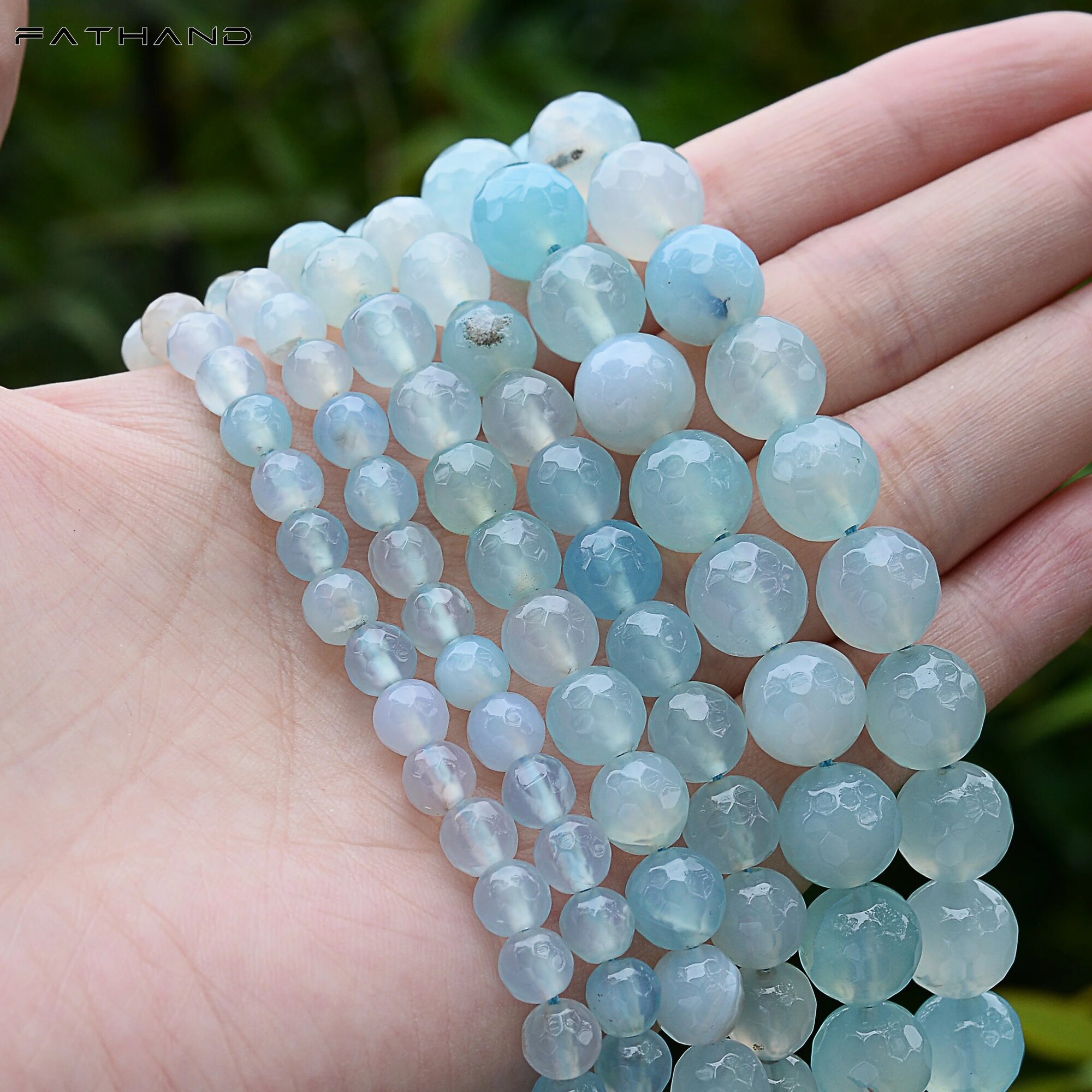 Натуральные каменные бусины Fathand для браслетов 4-12 мм