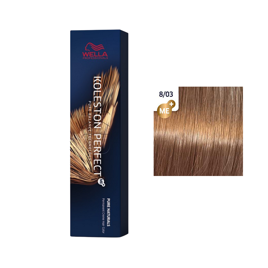 Wella Koleston Perfect ME+ 8/03 - Стойкая краска янтарь 60 мл