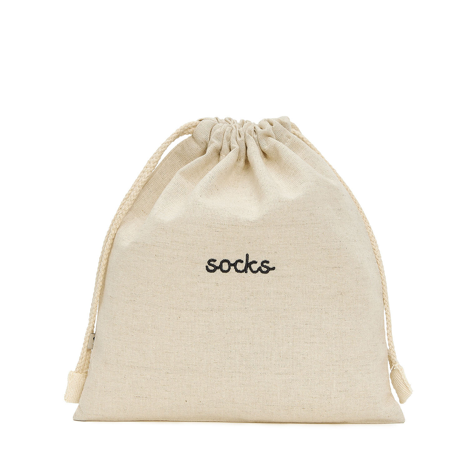 Льняной мешочек для хранения Берегите птиц, бежевый, вышивка socks, S