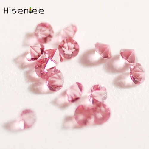 Стразы Hisenlee розовые Rose SS3 для дизайна ногтей