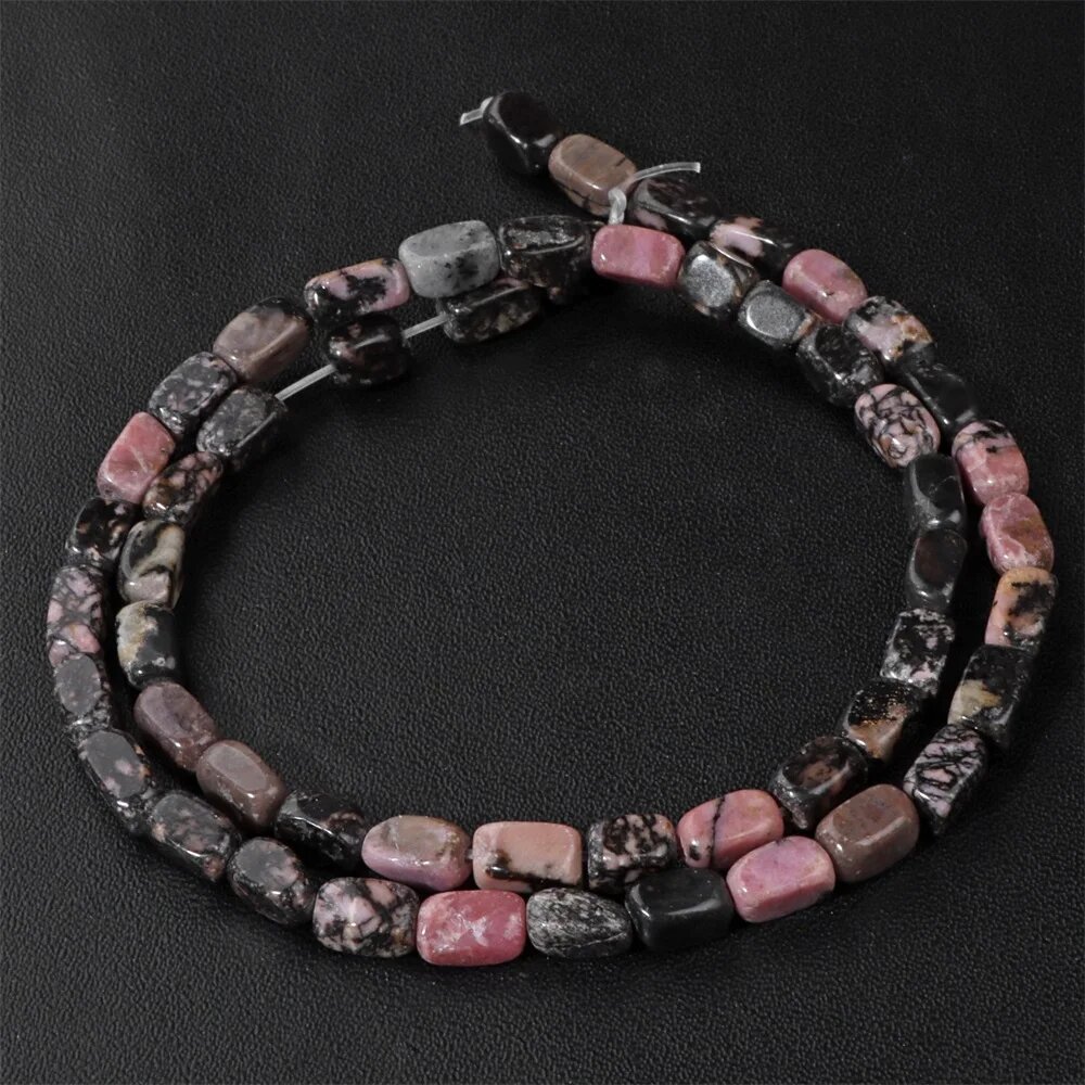 Бусины родонит 5 Rhodonite, 25-27 бусин