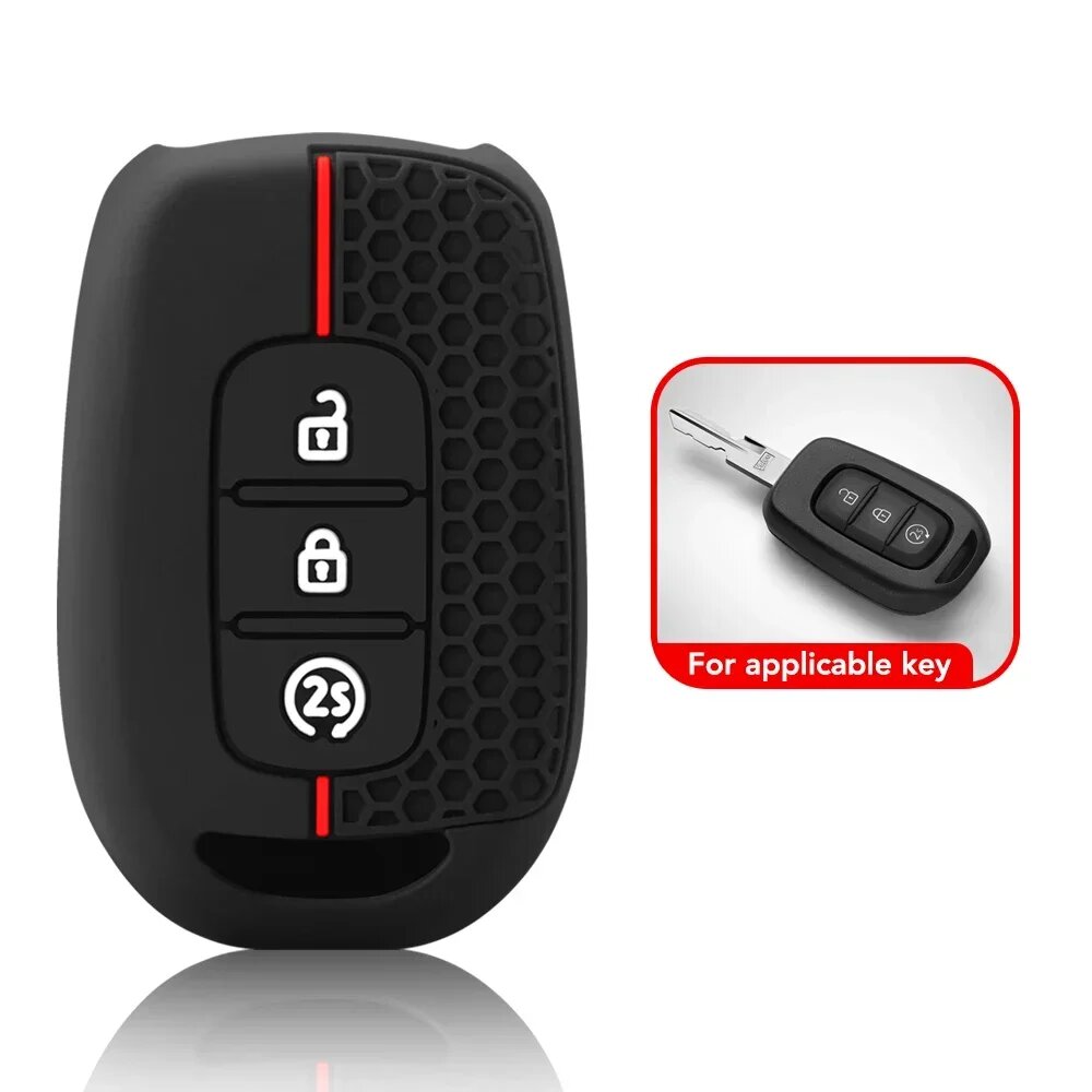 Силиконовый чехол для ключей с 2/3 кнопками, держатель для Renault Clio Modus Clio Dacia Sandero Logan Duster Dokker 2021 2020 2019 Type C 3 Button