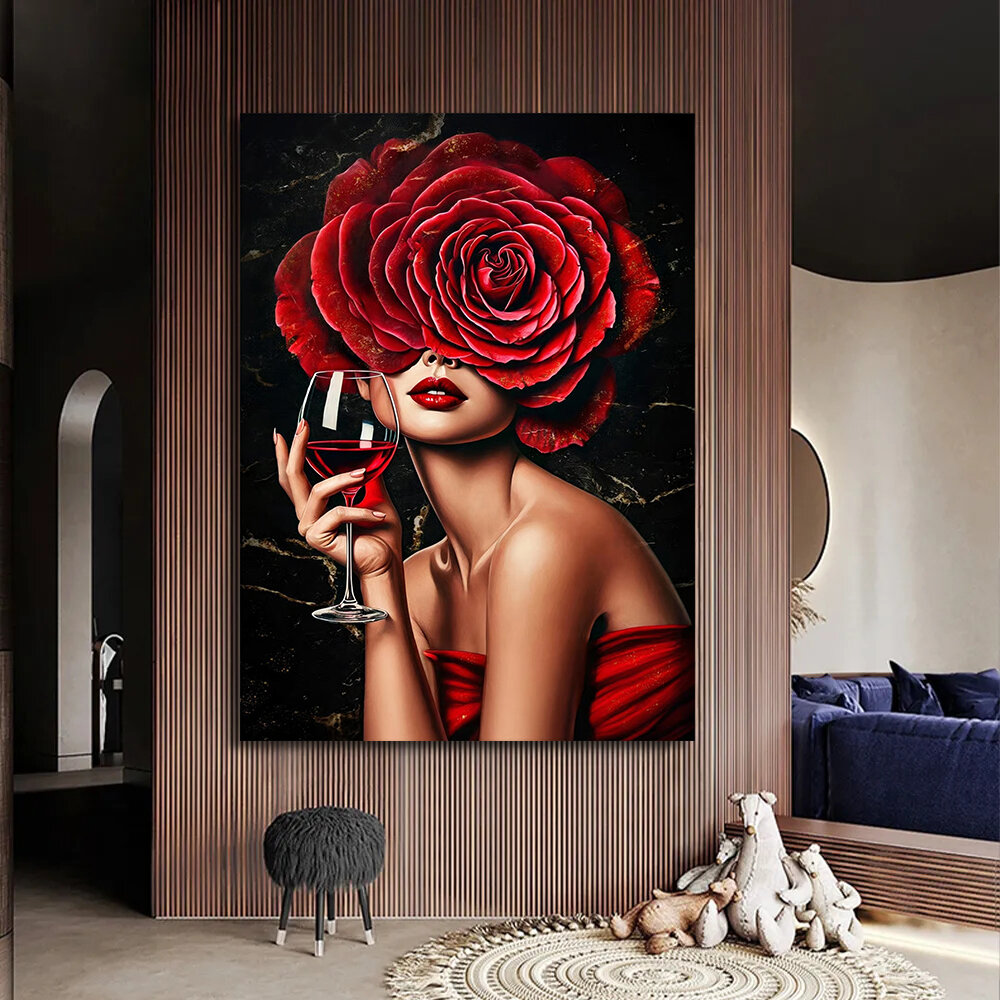 Мотивация / Картина девушка, картина на холсте девушка / в салон красоты, 20х30 см.