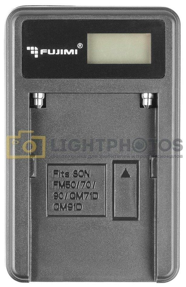 Зарядное устройство FUJIMI UNC-LI40 Global, для Olympus Li-Ion, ЖК-дисплей, черный