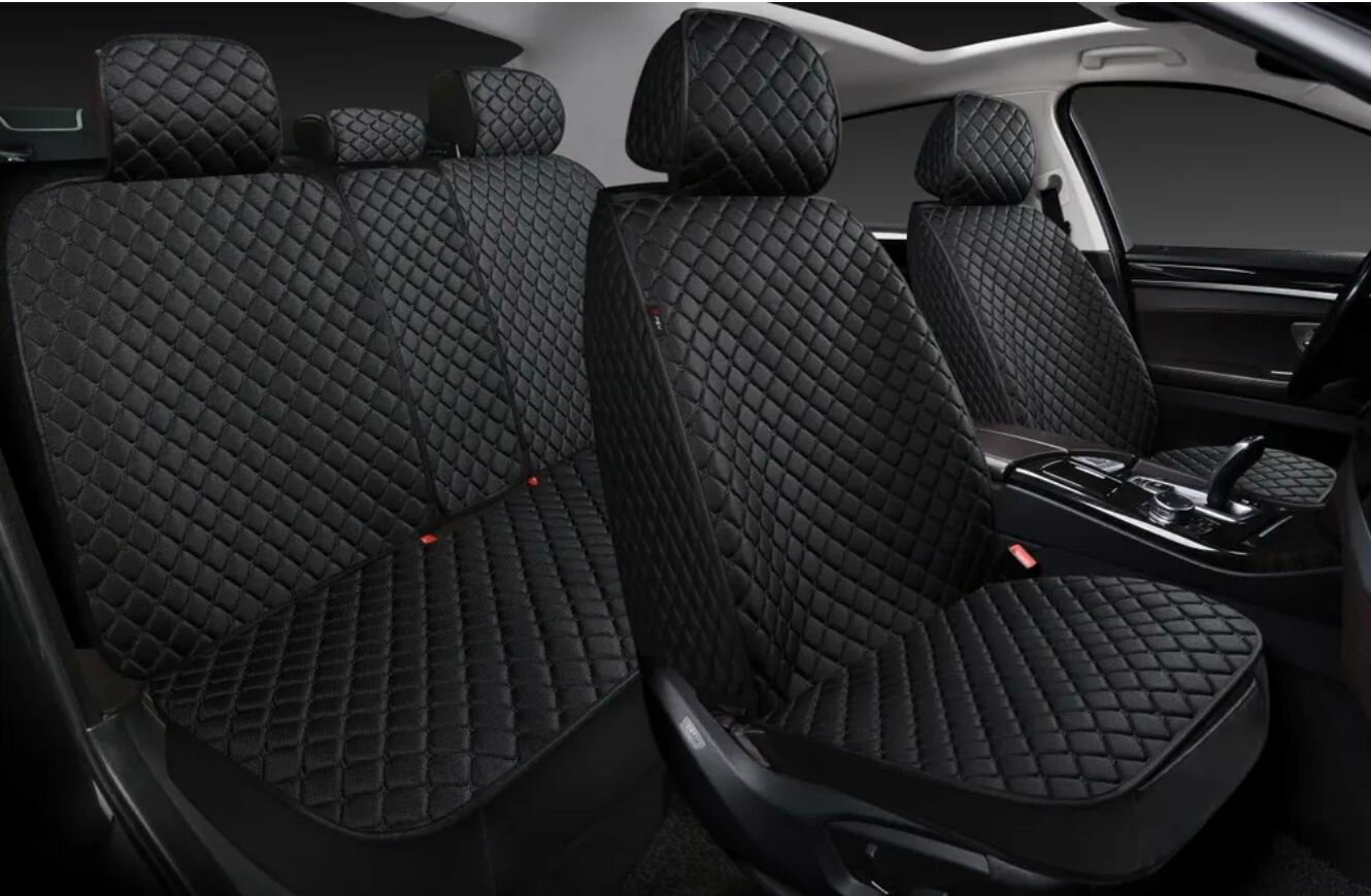 Комплект накидок PSV на весь салон 5D Len PLUS Next, материал лен, цвет черный