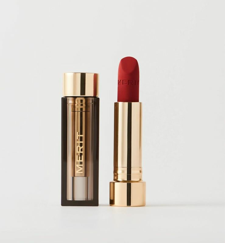 Merit Помада для губ Signature Lip Lightweight Lipstick, 3 гр, Power is Cool Red, матовая