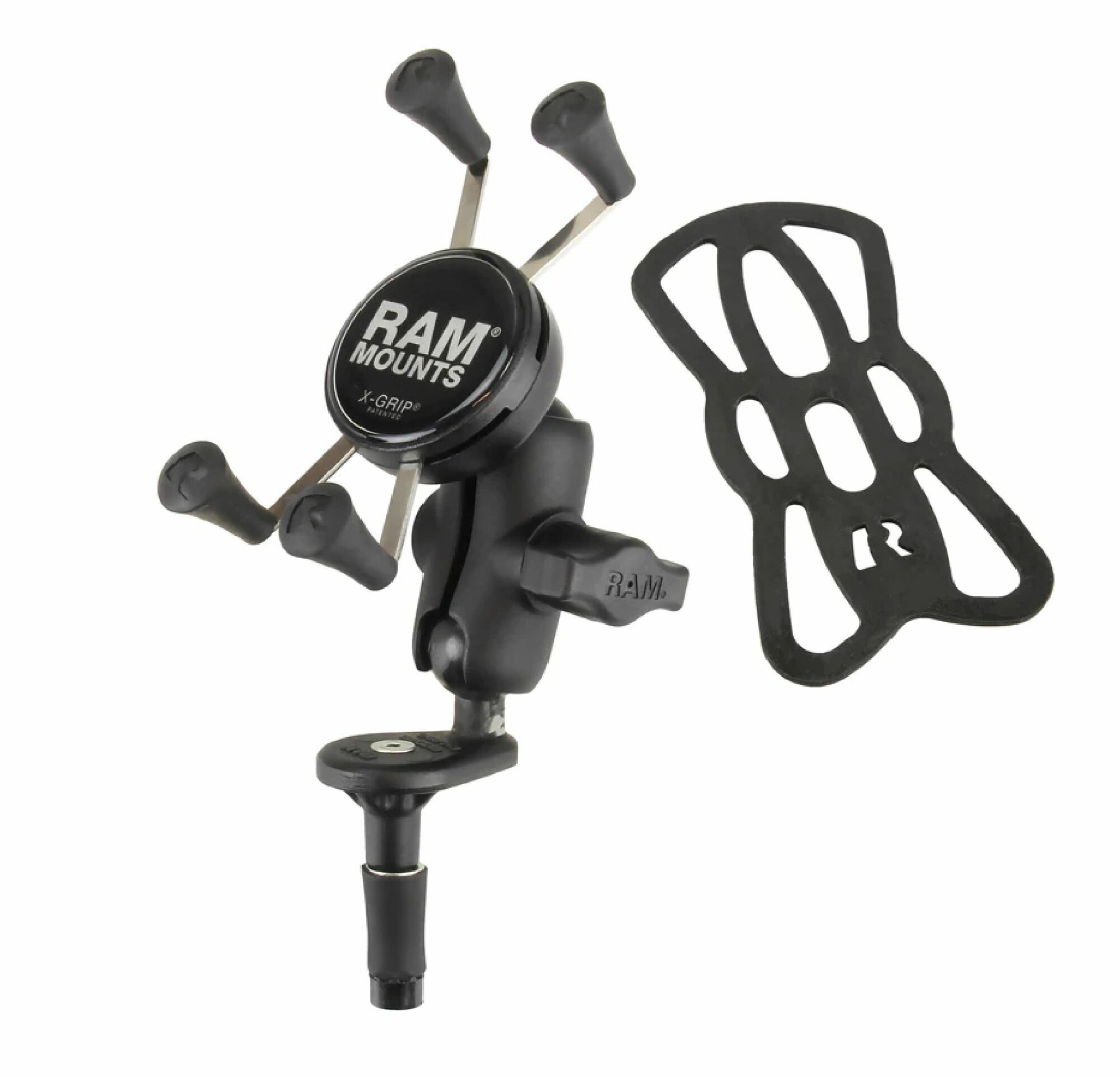 RAM-B-176-A-UN7U Мото держатель RAM, конус в трубу руля, муфта 60 мм, X-Grip, шары 25 мм