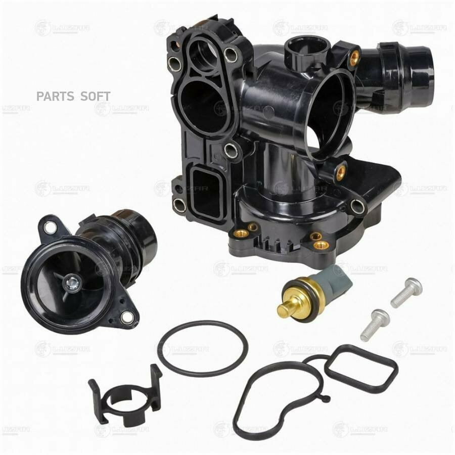 LUZAR LT-1827 Корпус термостата для а/м VW Passat B6 (05-)/Skoda Octavia A5 (04-) 1.8T/2.0T (пластик) (LT 1827) ()