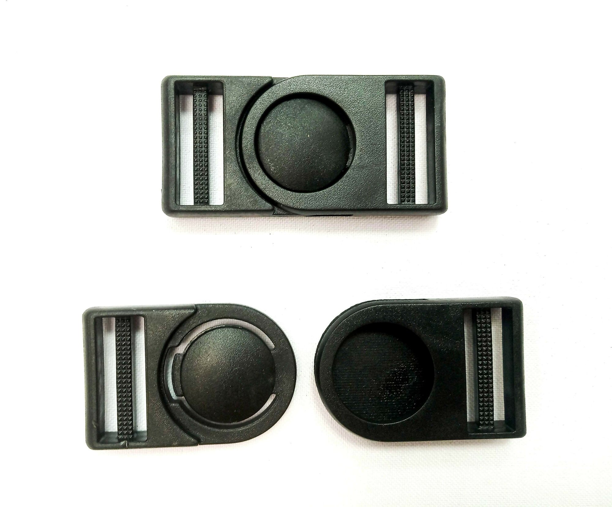 Фастекс поворотный (вращающийся), черный, под ленту 20 мм, 8 штук