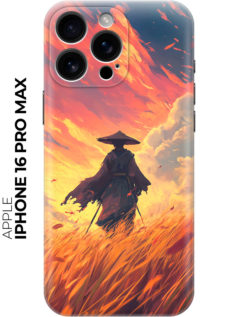 Силиконовый чехол на Apple iPhone 16 Pro Max с принтом "Ронин"