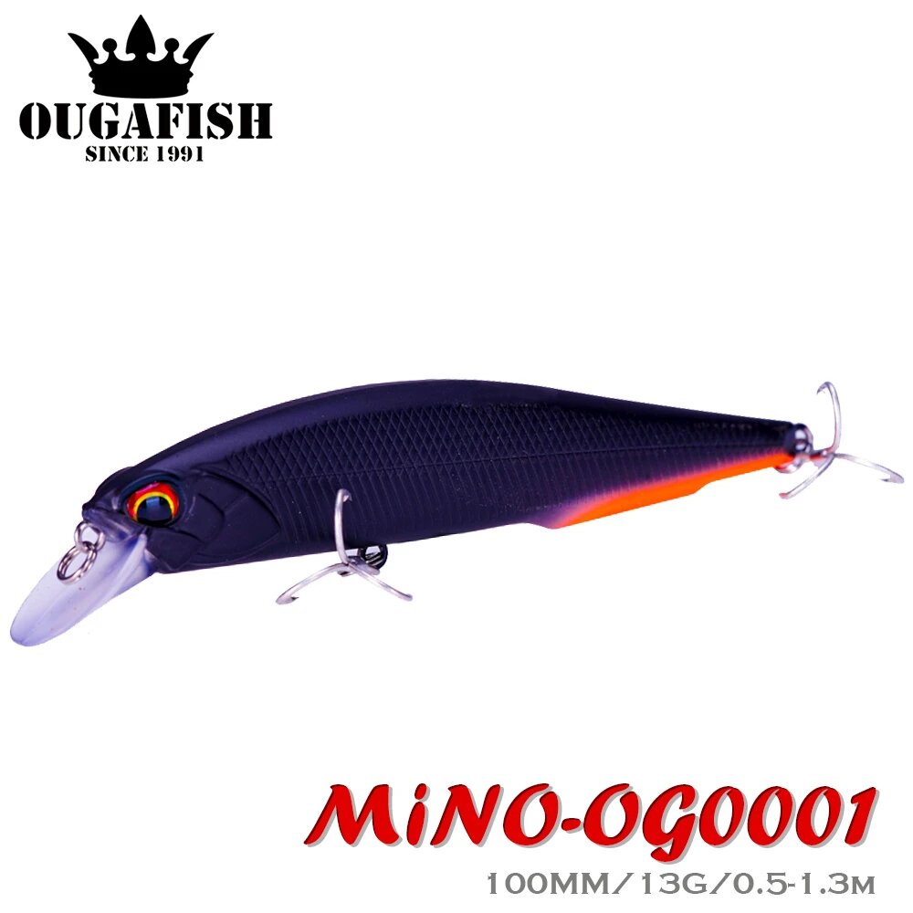 OUGAFISH Миноу блесна плавающая, 100мм, 13г, Цвет: B