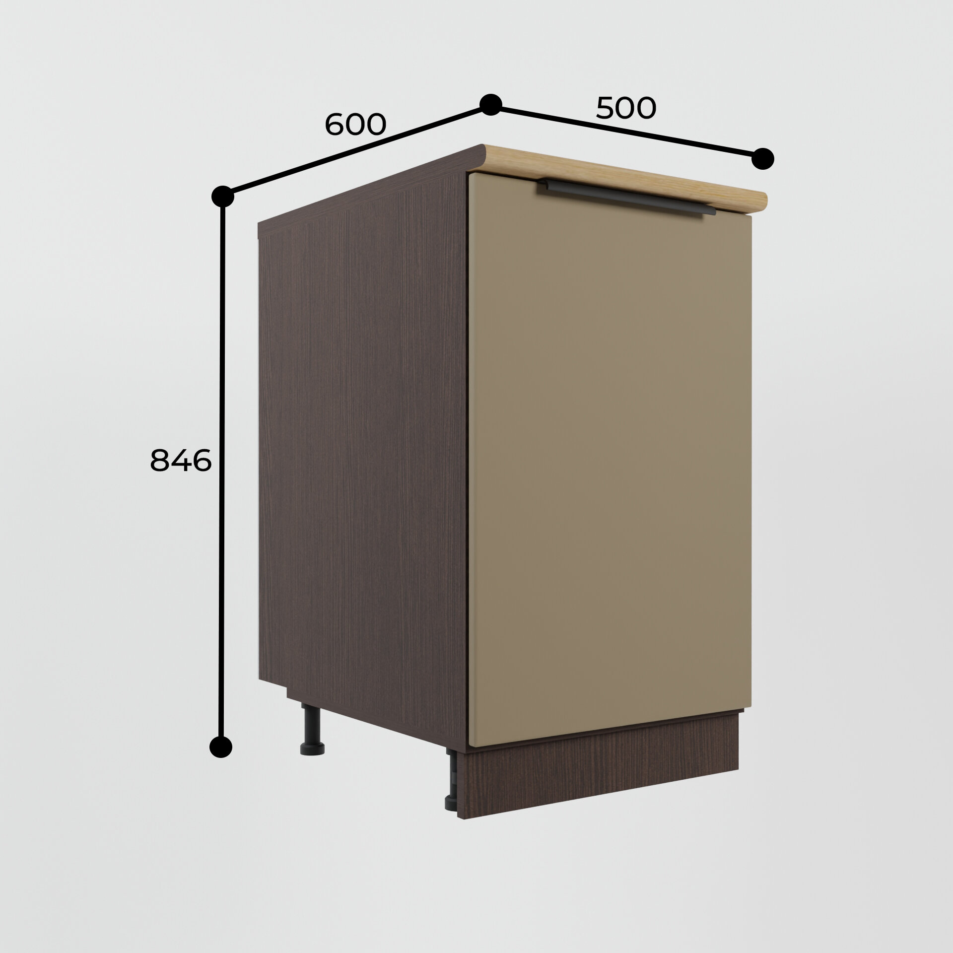 Кухонный модуль стол МДФ 500*846*600