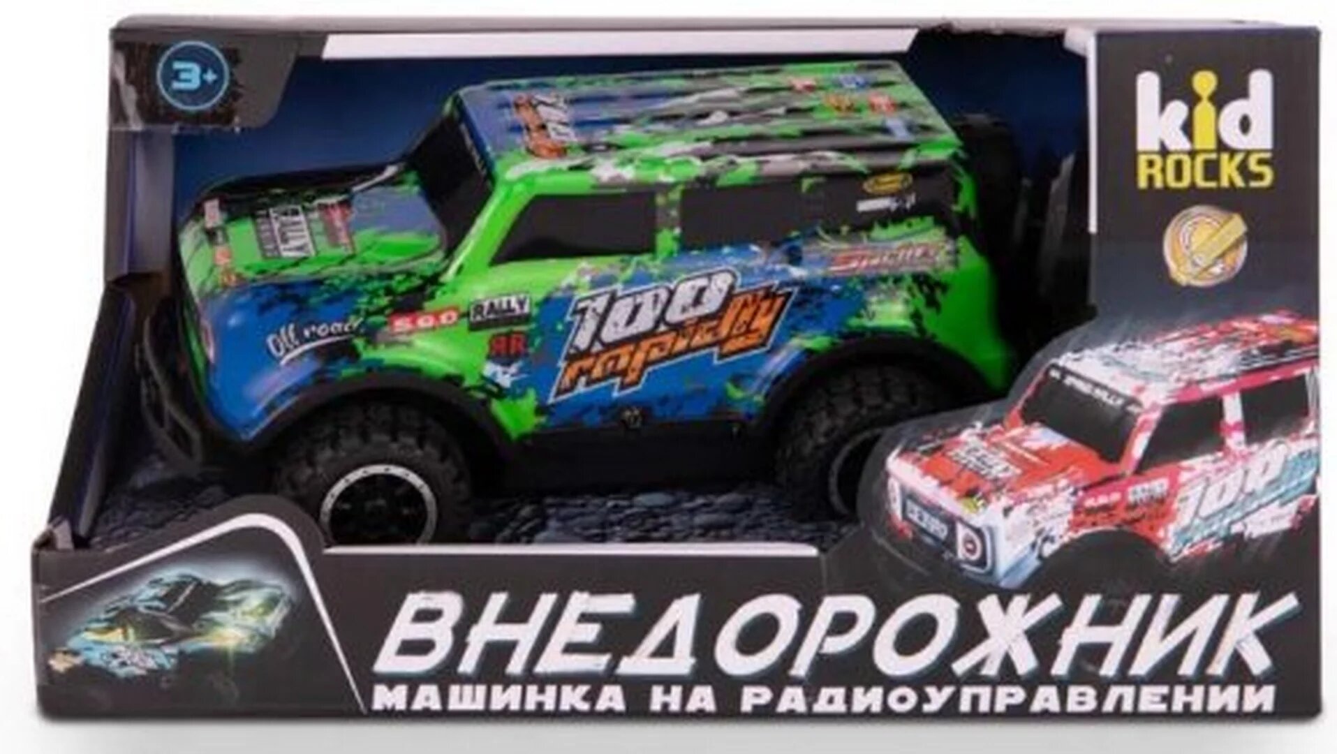 Машинка Kid Rocks RC1874, масштаб 1:24, радиоуправляемая, внедорожник, зеленая