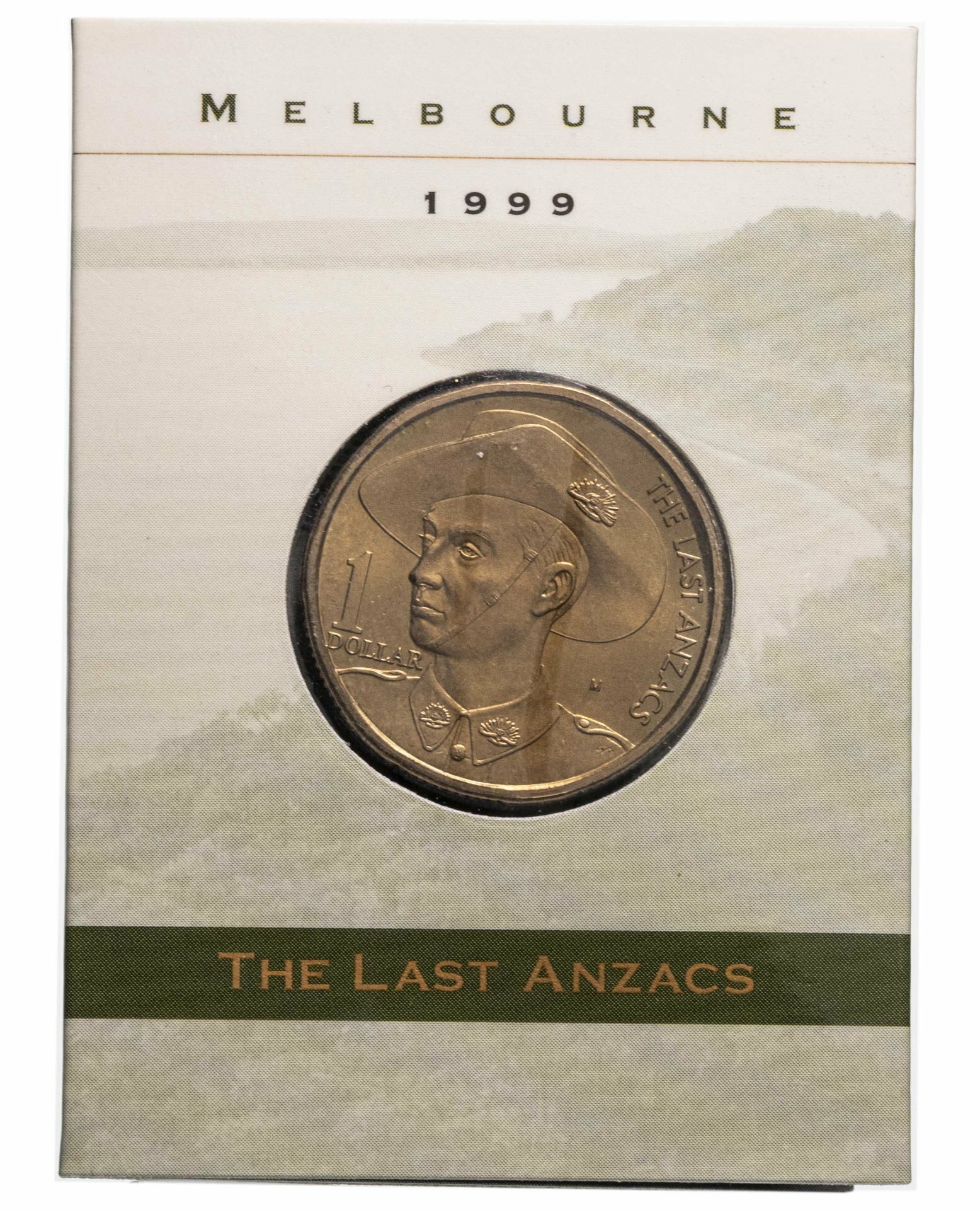 Австралия 1 доллар dollar 1999 "Последние из анзак" в буклете, Бронза, в сохранности UNC