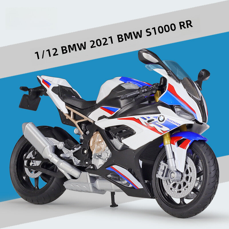 Модель Вилли велли BMW S1000RR, 1:12, имитация сплава, готовая модель, белый цвет