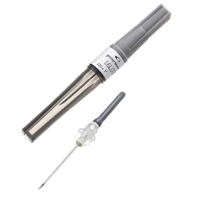 Игла медицинская VACUETTE двусторонняя 22G 0,7х38 мм, черная Visio Plus,100 шт (450041)