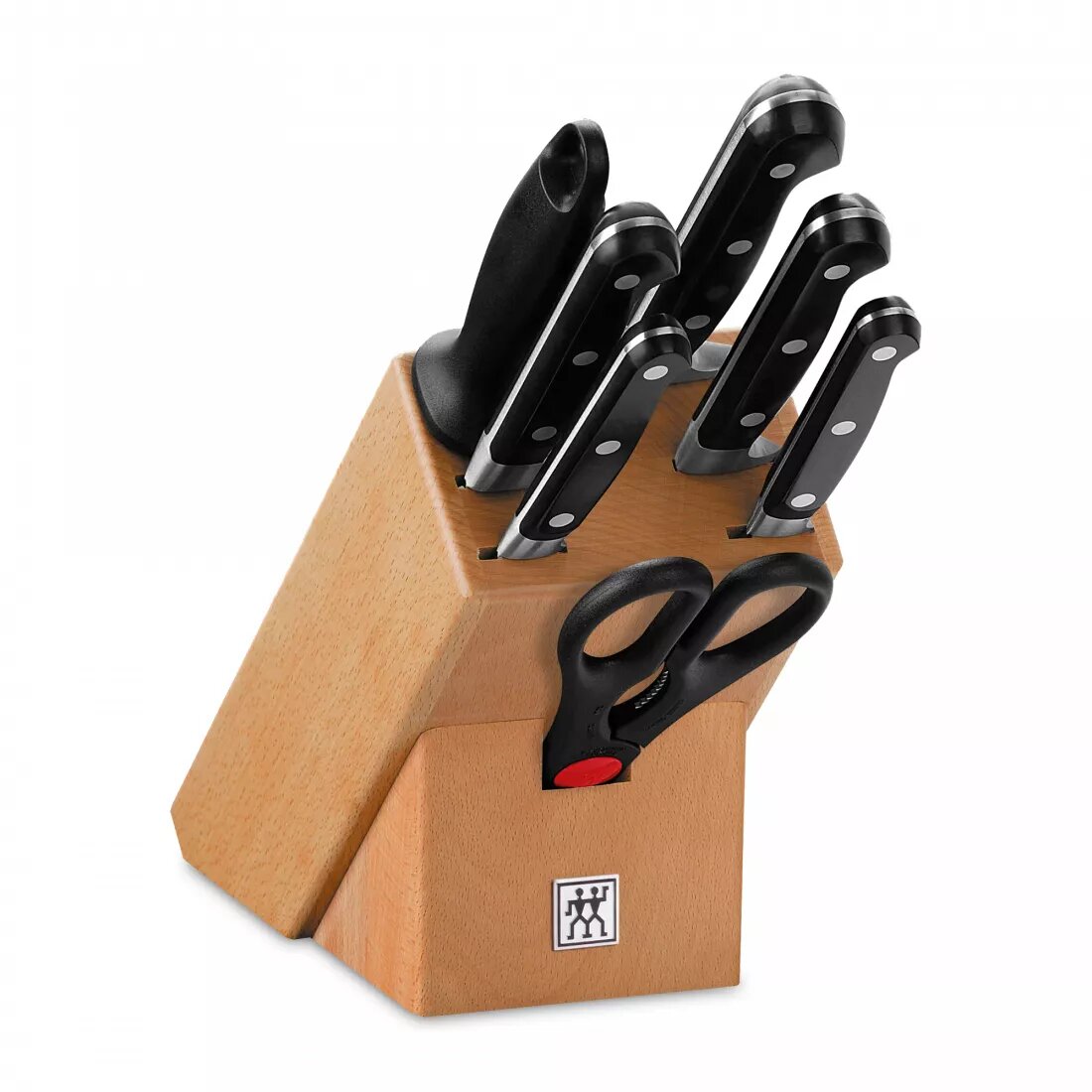 Набор ножей Zwilling "Professional S", сталь, 5 предметов, в подарочной коробке, черный