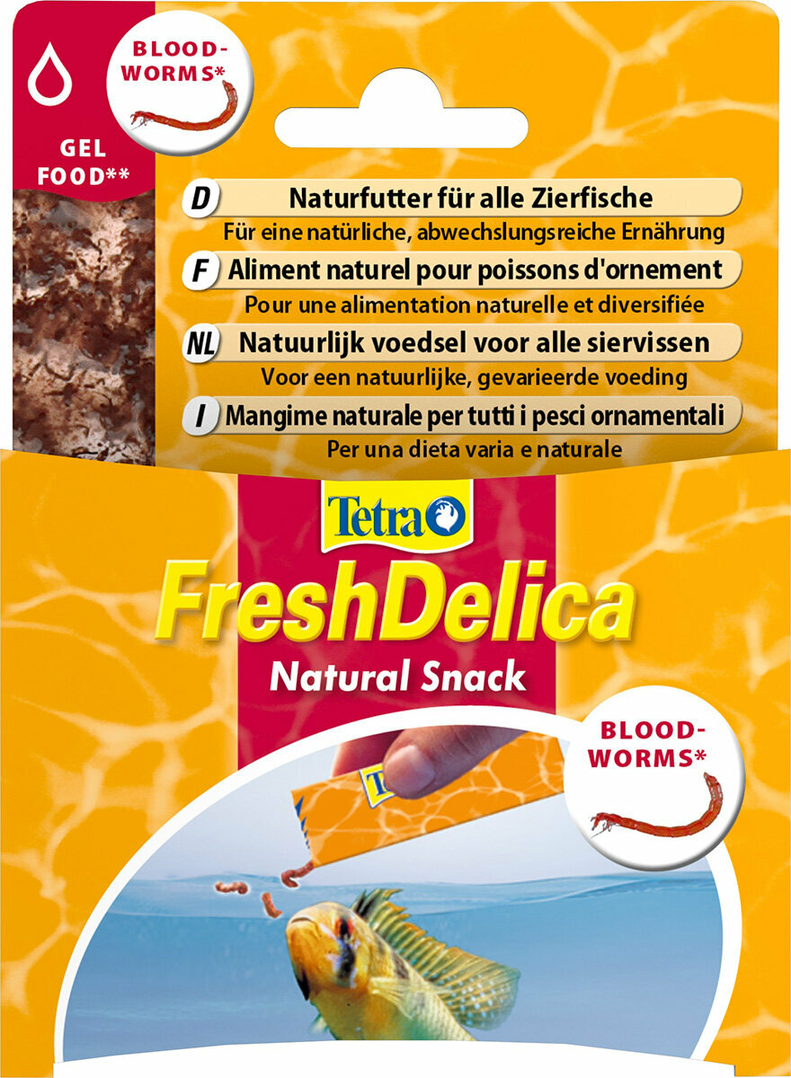 TETRA FRESHDELICA BLOODWORMS корм для рыб красный червь в желе (48 гр)