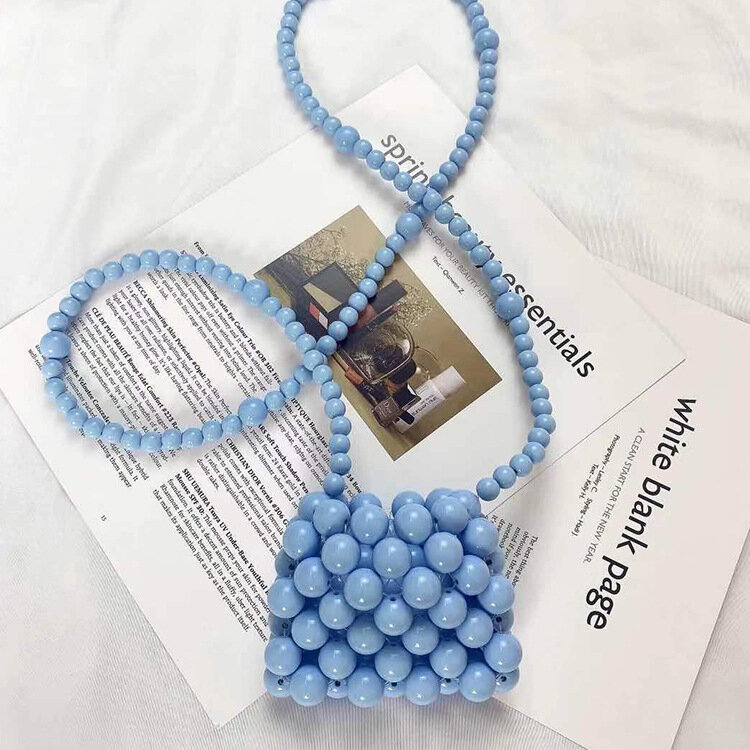 Сумка-мессенджер DIY, ручная работа, вышивка бисером, синяя градиентная