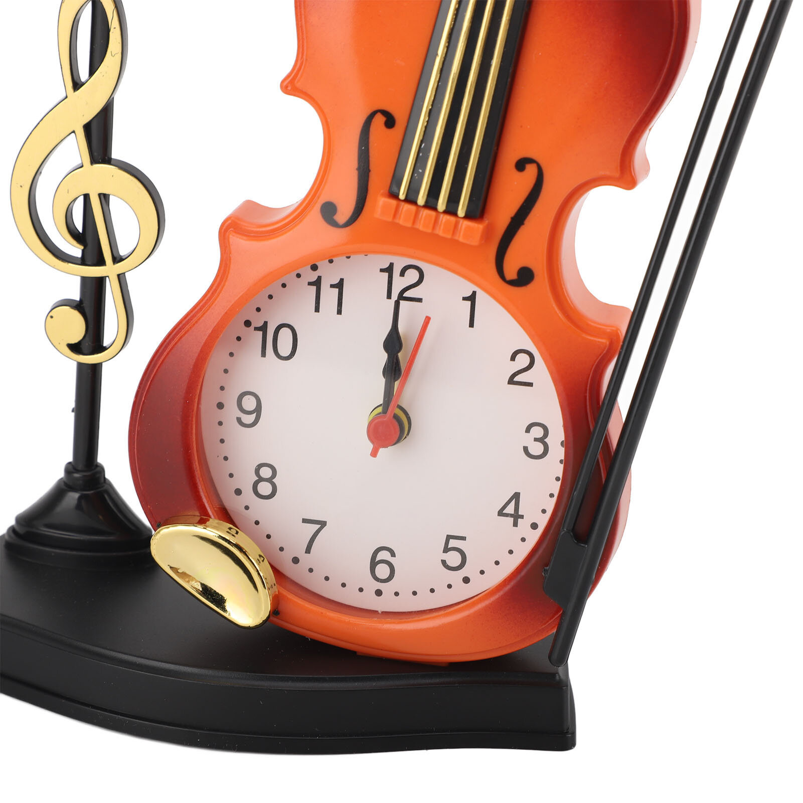 Инструмент-будильник в форме гитары, стабильная база, батарея AA, прочные винтажные настольные часы из АБС-пластика для спальни, офисного стола