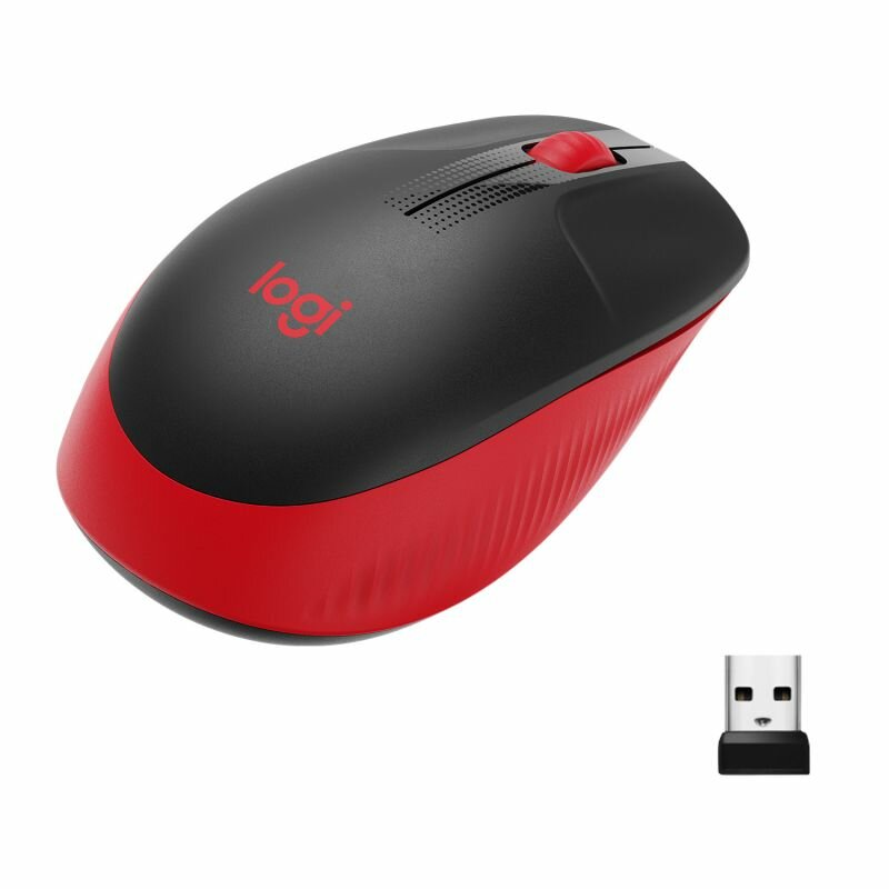 Мышь беспроводная Logitech M190 Full-Size Red (910-005926)